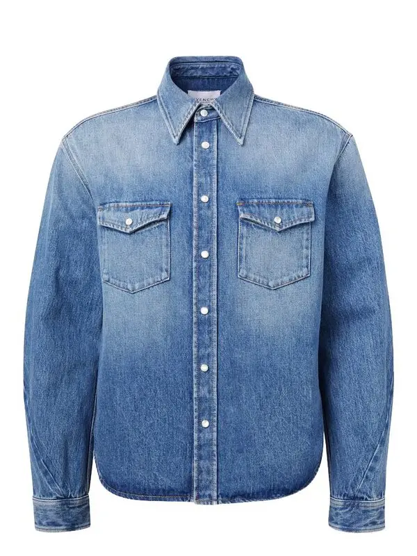 Givenchy Couture Seam Denim Shirt - Blue