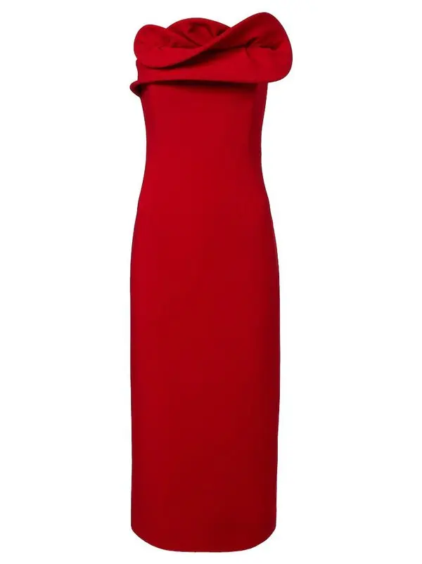 Magda Butrym Wool-blend Bustier Dress - Red