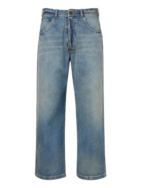 MAISON MARGIELA Cropped Straight Jeans - Blue