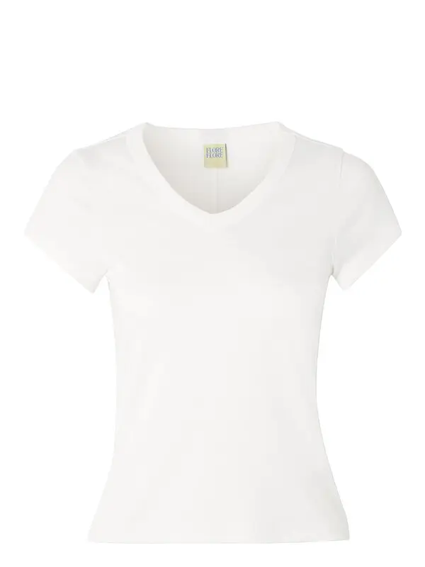 FLORE FLORE Jill Baby Organic Cotton-jersey T-shirt - White