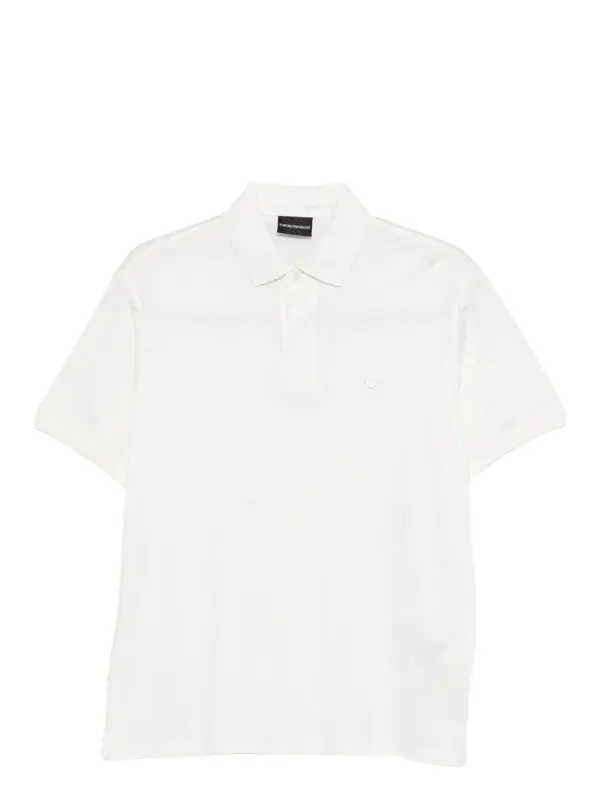 Emporio Armani Cotton Polo Shirt - White