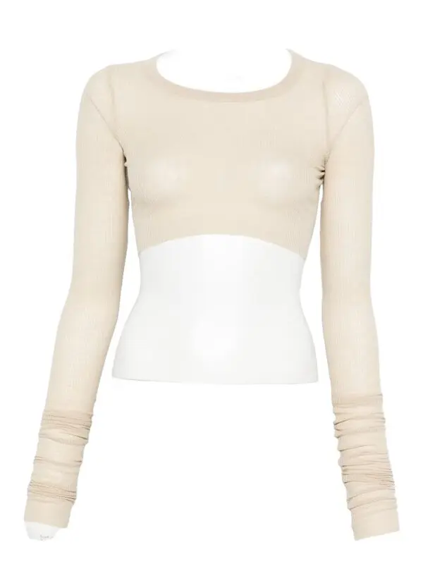Rick Owens Cropped Top - Beige