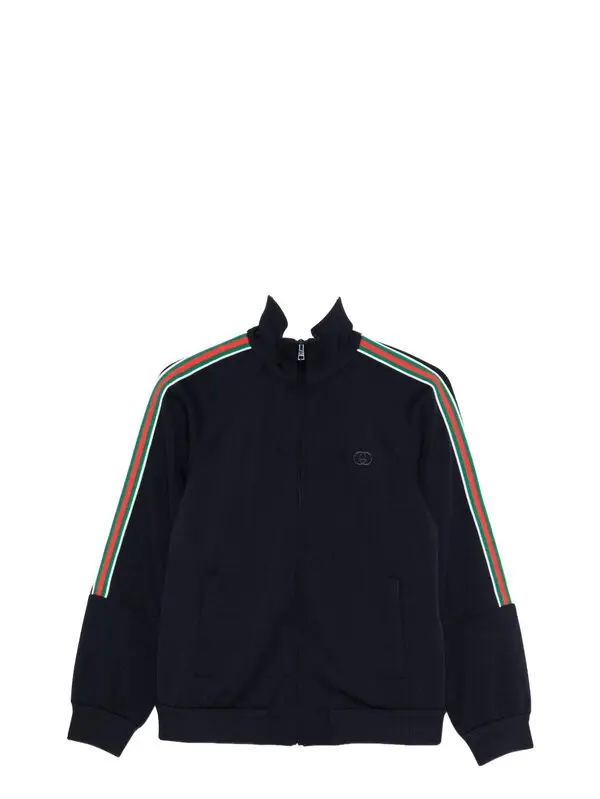 Gucci Web Detail Zipped Tracksuit - Blue