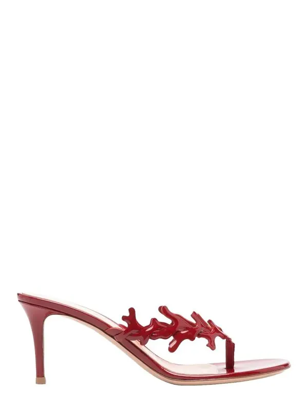 GIANVITO ROSSI Ocean Patent Leather Sandals - Red