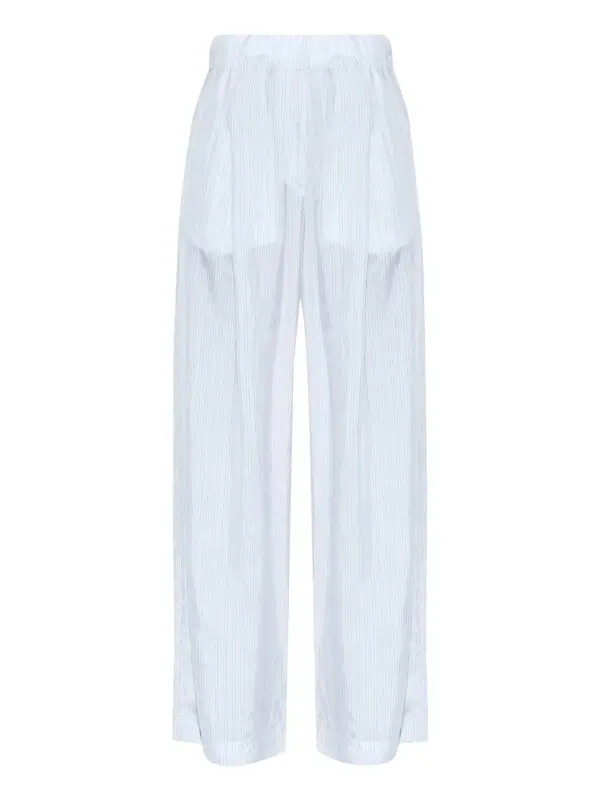 Dries Van Noten Pila Wide-leg Trousers - Sky Blue