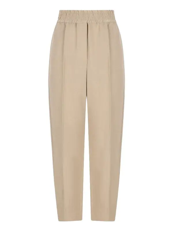 Brunello Cucinelli Linen Blend Trousers - Beige
