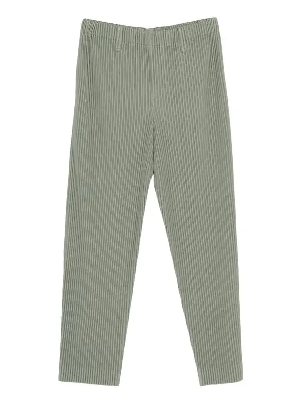 Issey Miyake Pleated Tailored Trousers - Green