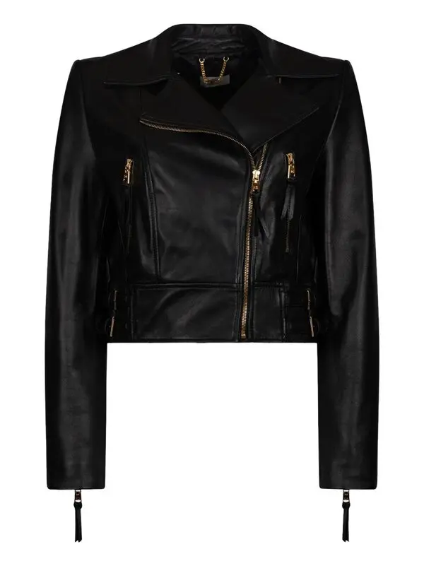 Elisabetta Franchi Leather Jacket - Black