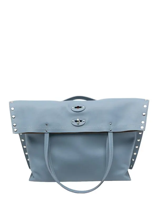 ZANELLATO A'spasso Saeta Medium Leather Handbag - Blue