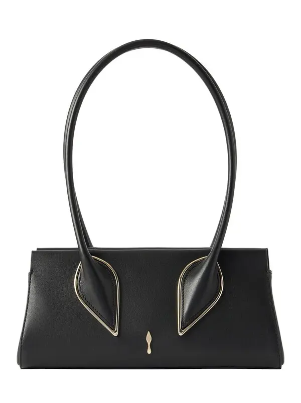 CHRISTIAN LOUBOUTIN Venus Leather Shoulder Bag - Black