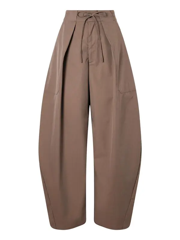 KALLMEYER Clemence Pleated Barrel-leg Pants - Taupe