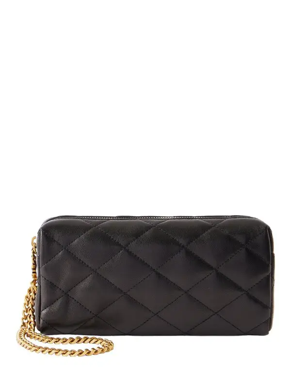 Saint Laurent Cassandre Bijou Quilted Pouch - Black