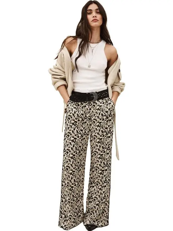 Ba&sh Plyde Loose-fit Patterned Pants - White