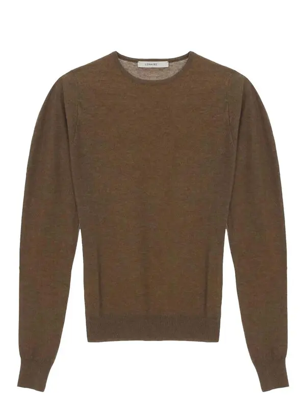 LEMAIRE Crew Neck Sweater - Brown