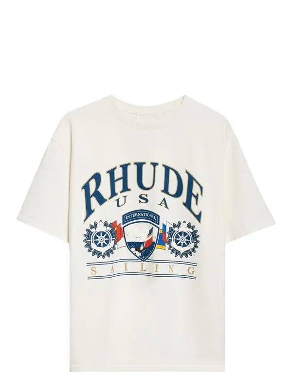 Rhude Usa Sailing Icon Tee - White