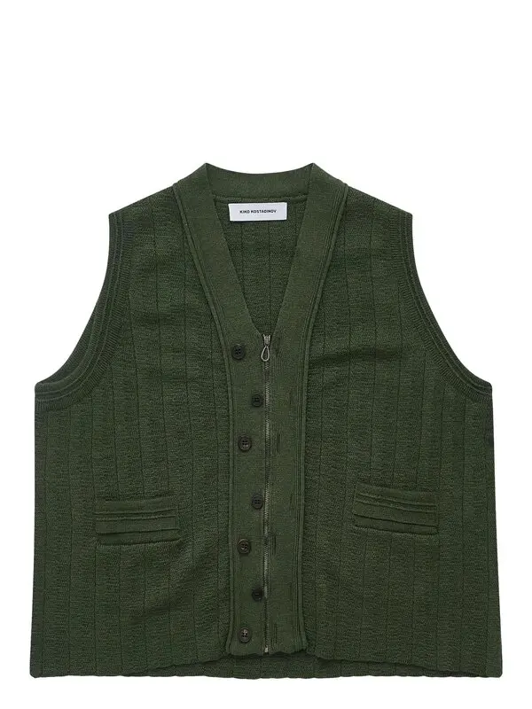 KIKO KOSTADINOV Fitz Knit Vest - Green