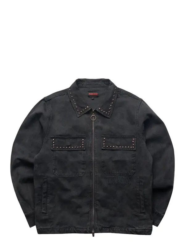 PLEASURES Cowhide Work Jacket - Black