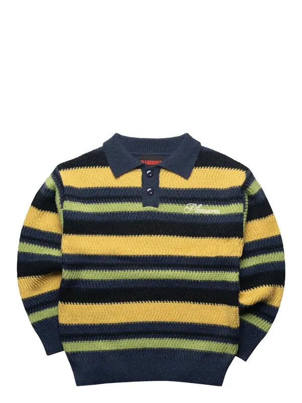 PLEASURES Cooper Polo Sweater - Yellow