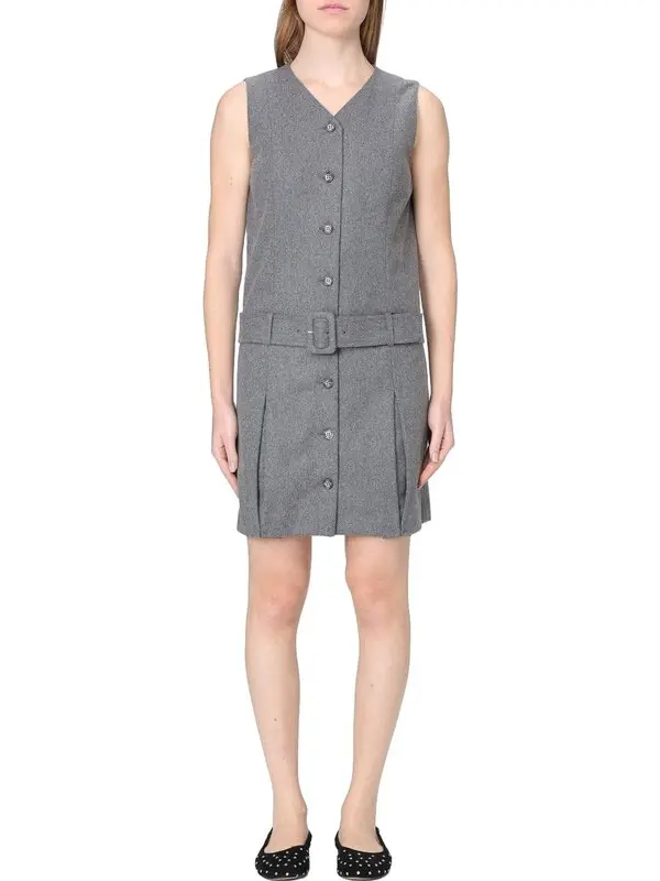 A.p.c. Sleeveless Mini Dress - Grey