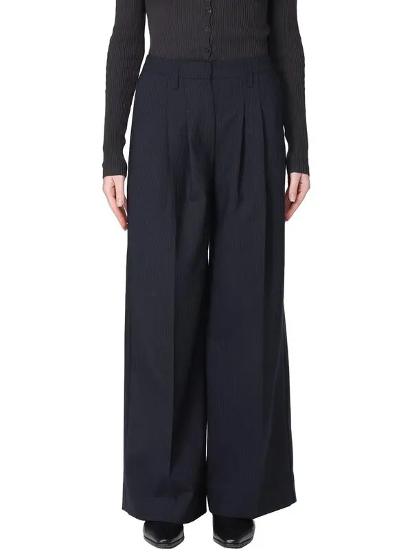 HERSKIND Wide Leg Trousers - Navy
