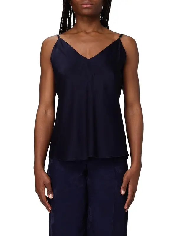 FORTE_FORTE V-neck Spaghetti Strap Camisole - Blue