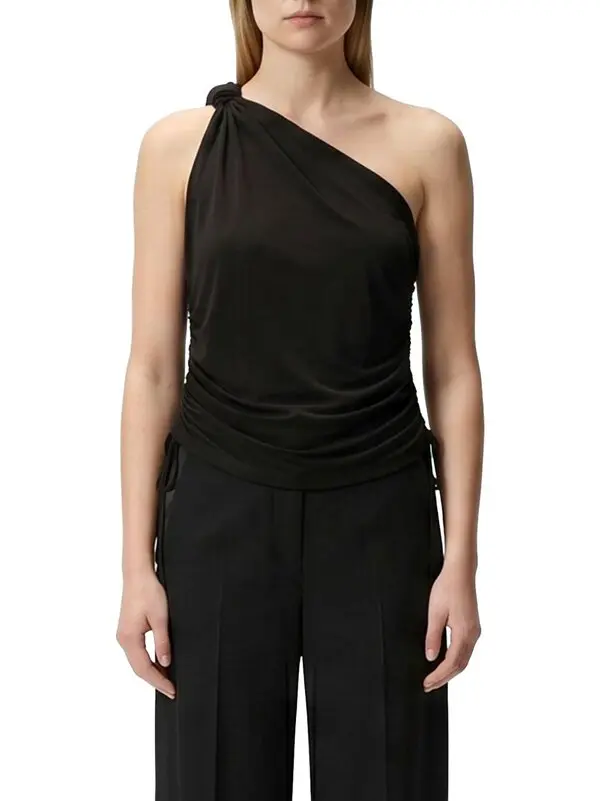 Pinko One-shoulder Draped Top - Black