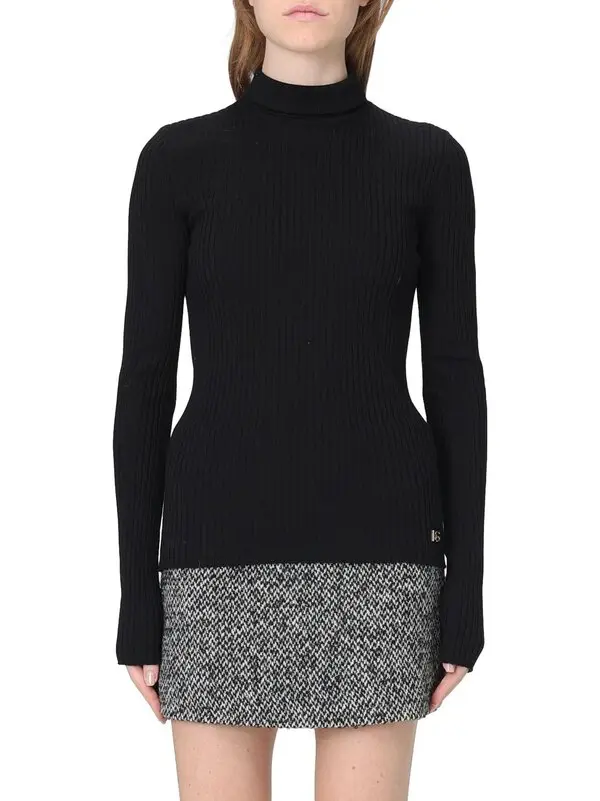 Dolce & Gabbana Ribbed Turtleneck Sweater - Black