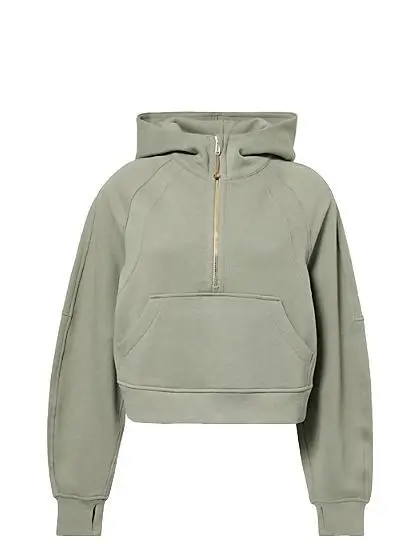Lululemon Scuba Oversized Cotton-blend Hoodie - Willow Leaf/gold