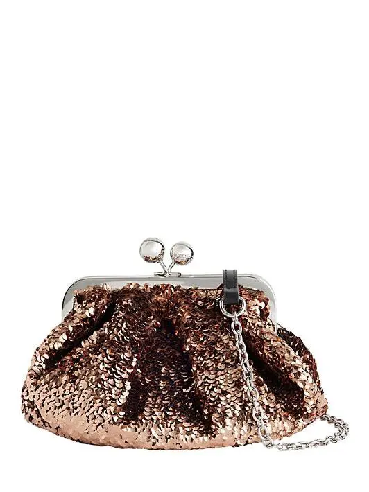 Max Mara Sequin-embellished Pasticcino Clutch Bag - Pink