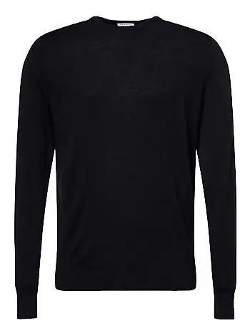 Sunspel Merino Crew Neck Jumper - Black