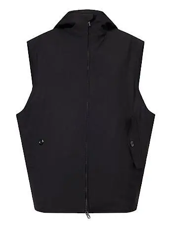 Emporio Armani Hooded Stretch-wool Jacket - Black Beauty