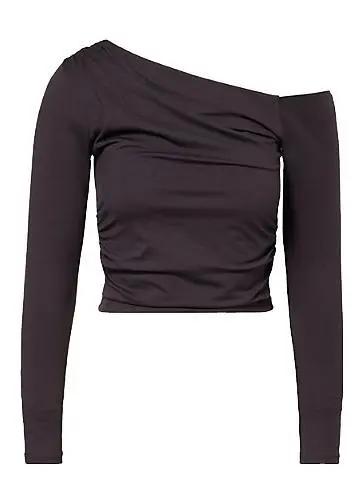 TALA 365 Asymmetric Long-sleeve Top - Shadow Black