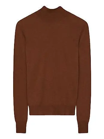 JOSEPH Cashair High Neck Cashmere Jumper - Cocoa