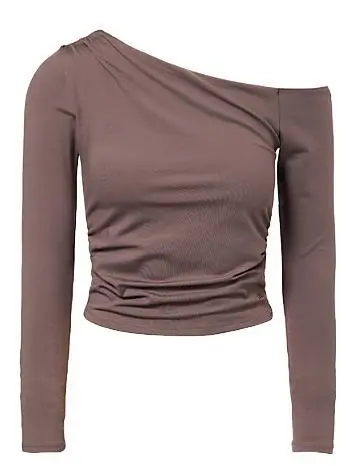 TALA 365 Asymmetric Long-sleeve Top - Deep Taupe