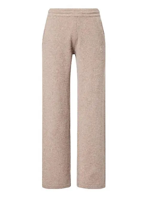 SPORTY & RICH Straight-leg Cashmere And Wool Jogging Bottoms - Tapioca