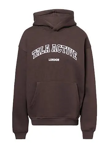 TALA Oversized Cotton-blend Hoodie - Americano