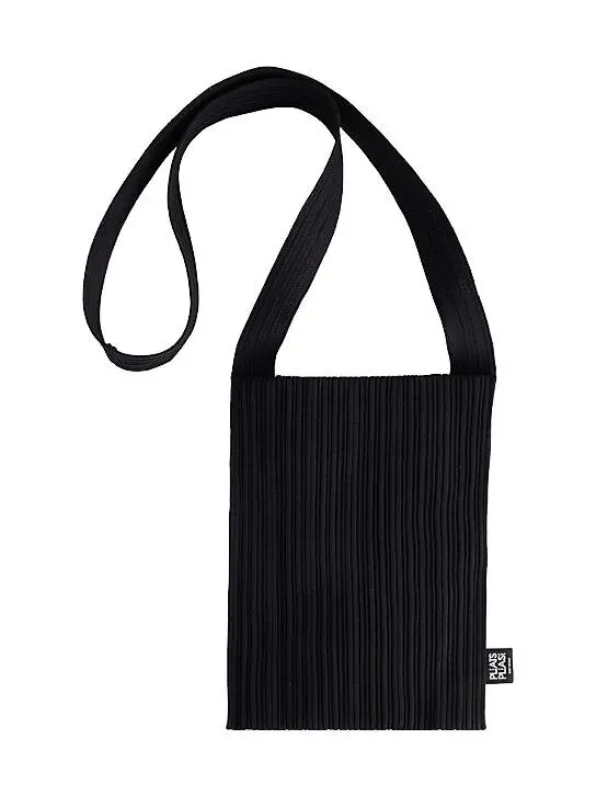 Issey Miyake Plissé Knitted Crossbody Bag - Black