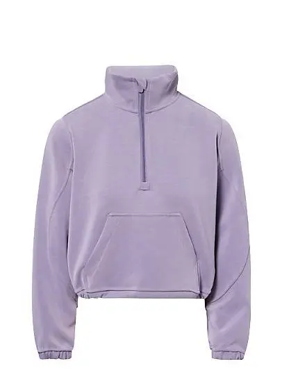 Lululemon Brushed Softstreme Cropped Sweatshirt - Grape Mist