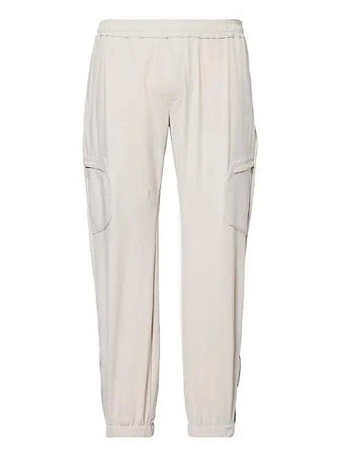 Eleventy Patch-pocket Tapered-leg Trousers - Sand