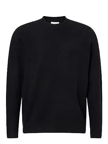 ARNE Crew-neck Knitted Jumper - Black