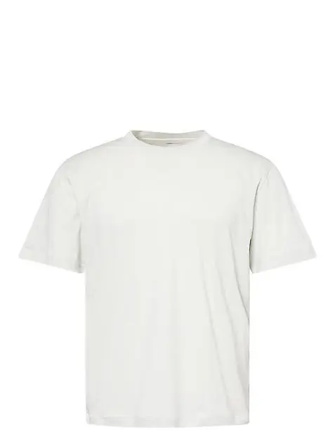 Eleventy Crew-neck Cotton And Modal-blend T-shirt - Sand