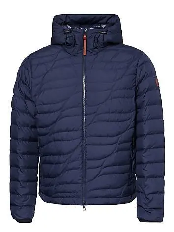 Moncler Brand-patch Hooded Shell-down Jacket - Navy