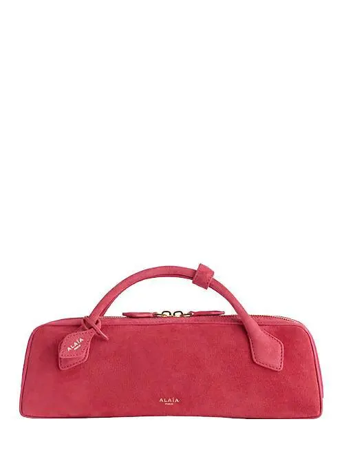 Alaïa Le Teckel Suede Clutch - Framboise