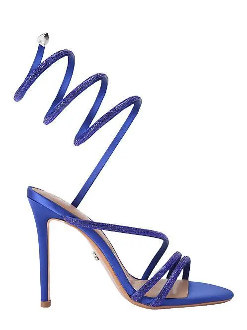 Carvela Spiral 105 Faux-leather Heeled Sandals - Blue