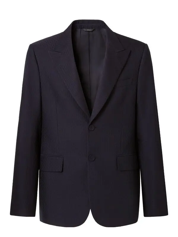 Fendi Jacquard Wool Jacket - Blue
