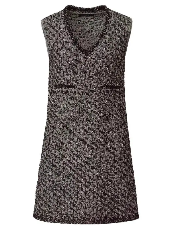 Fabiana Filippi Sleeveless V-neck Dress - Grey