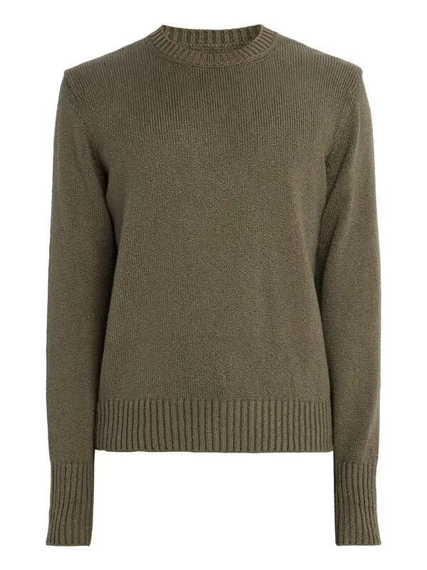 Dunhill 7 Gg Cotton Knit Crewneck Sweater - Sage