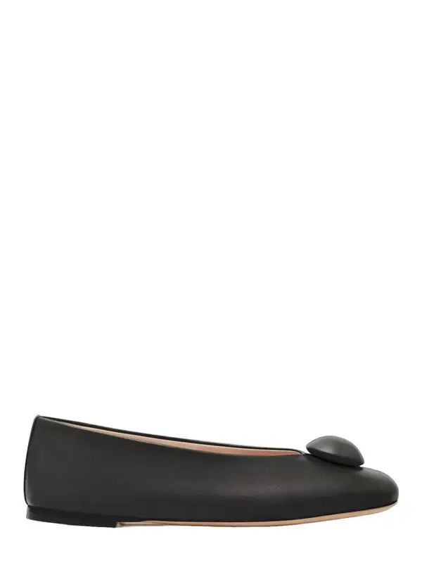 Fabiana Filippi Circular-detail Ballet Flats - Black