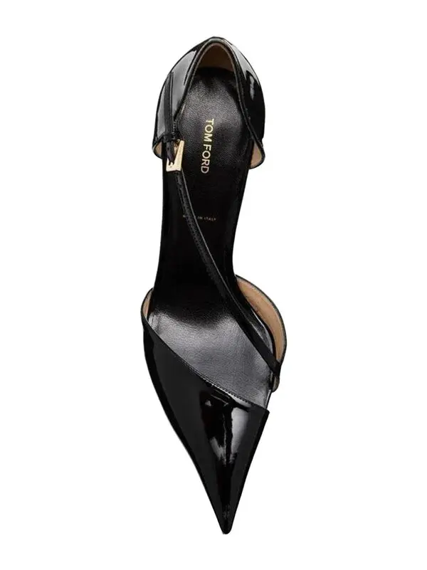 TOM FORD 100mm Queen Anne Patent Leather Pumps - Black