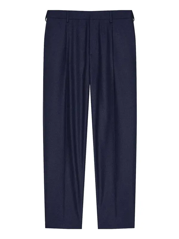 Givenchy Relaxed Wool-blend Trousers - 410-navy